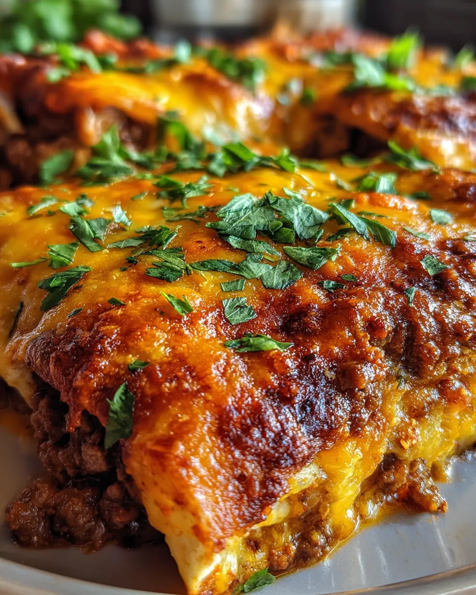 Easy Cheesy Ground Beef Enchiladas with 5 Irresistible Ingredients