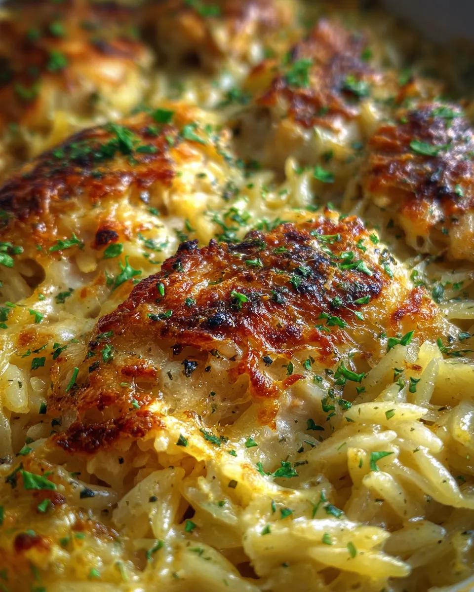 French Onion Chicken Orzo Casserole That Heals 5 Hungry Hearts